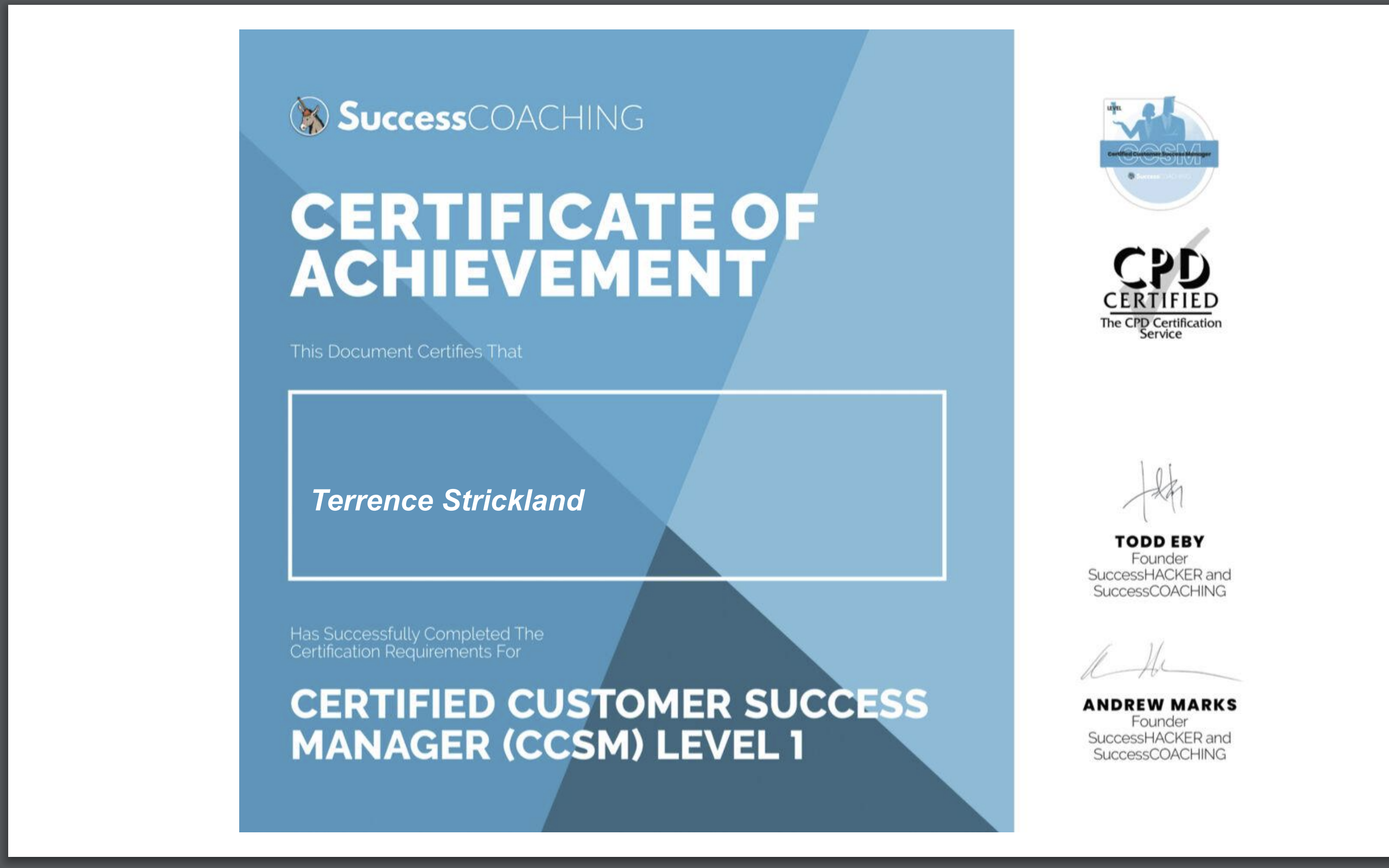 Terrence Strickland Portfolio